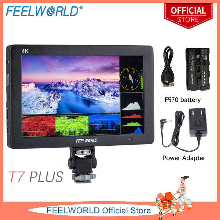 FEELWORLD T7 Plus 7 Inch Camera Monitor 4K HDMI IPS 1920x1200 Screen ...