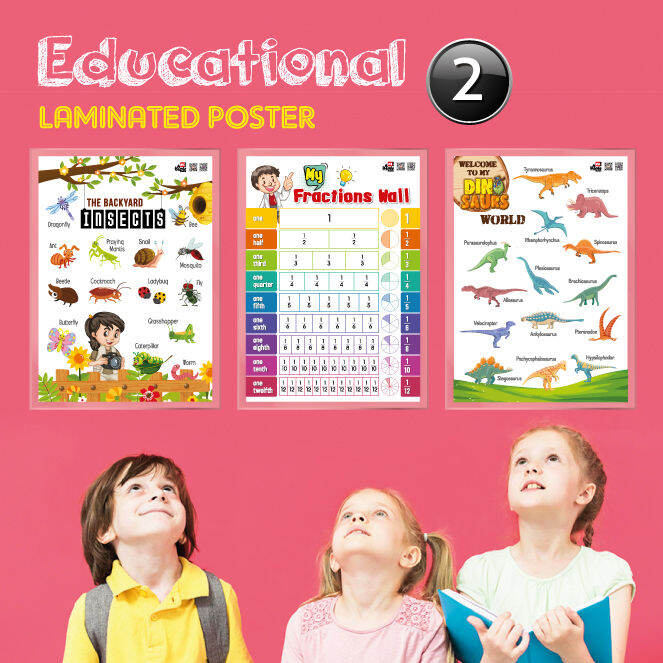 [A4 Sized Laminated Poster] Kids Educational Home School Kindergarden ...