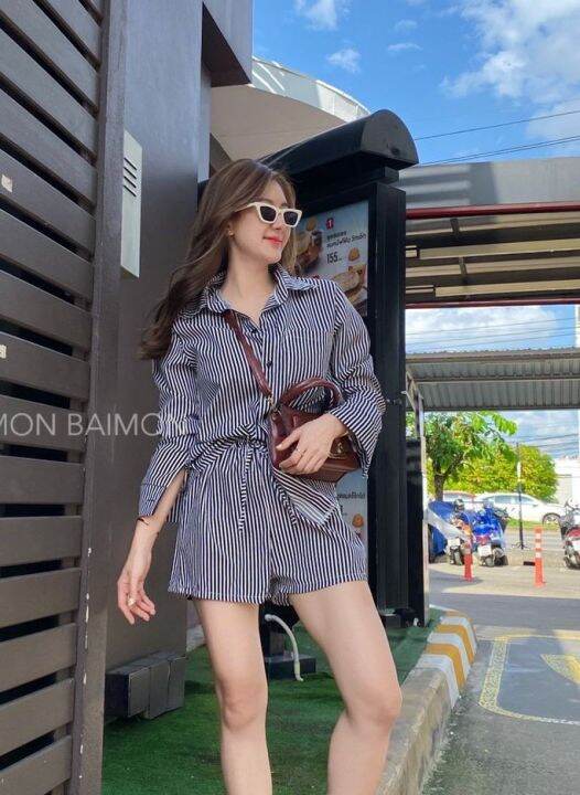 ซตcrop+กางเกง ใสใสชิลล์ๆ | Lazada.co.th