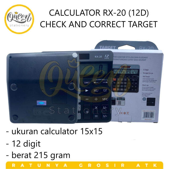 CALCULATOR RX-20 (12D) CHECK AND CORRECT TARGET KALKULATOR ALAT HITUNG ...