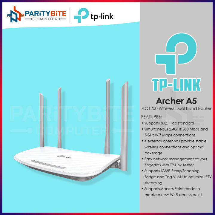 TP-Link Archer A5 AC1200 Wireless Dual Band Router | Lazada PH