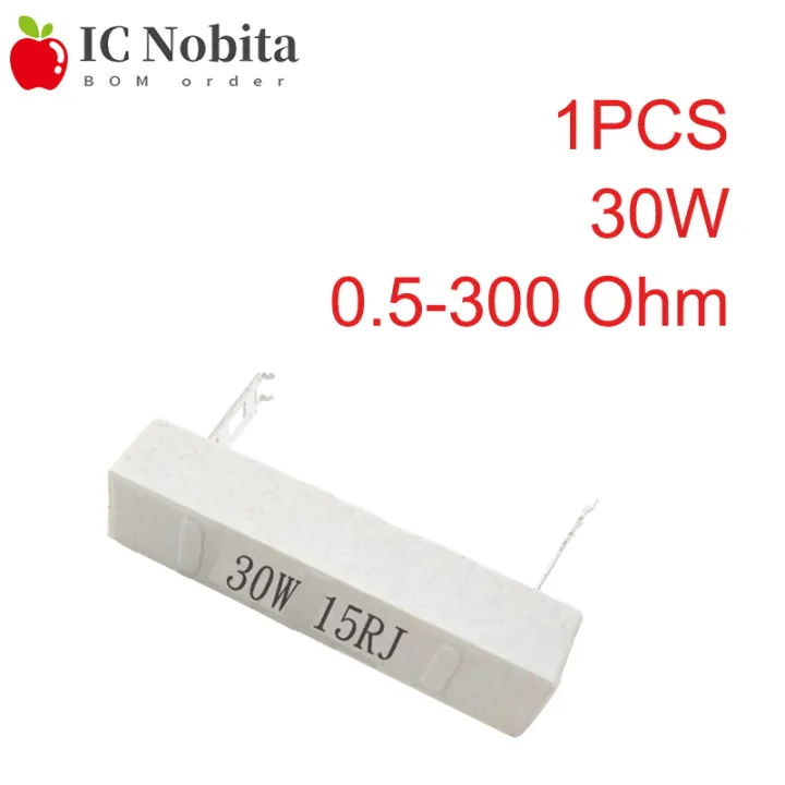 30W 5 Cement Ceramic Resistor Resistance 0.5-300R 1.2 2 2.5 3 4 5 6 8 ...