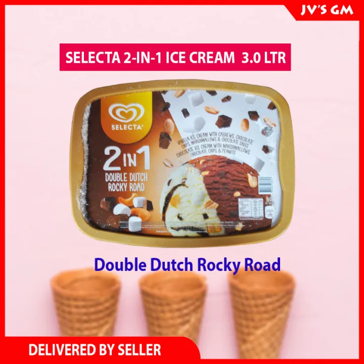 Selecta 2-In-! Ice Cream, Double Dutch Rocky Road, 3.0 Liter | Lazada PH