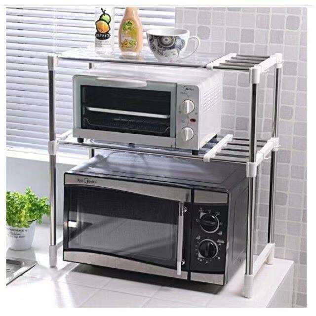 Trendy Stainless Steel Microwave Oven Rack Multi-function Kitchen ...