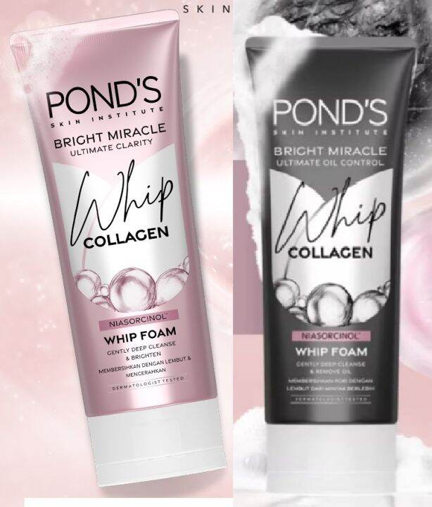 Ponds Bright Miracle Ultimate Oil Control Whip Collagen Niarsorcinol ...