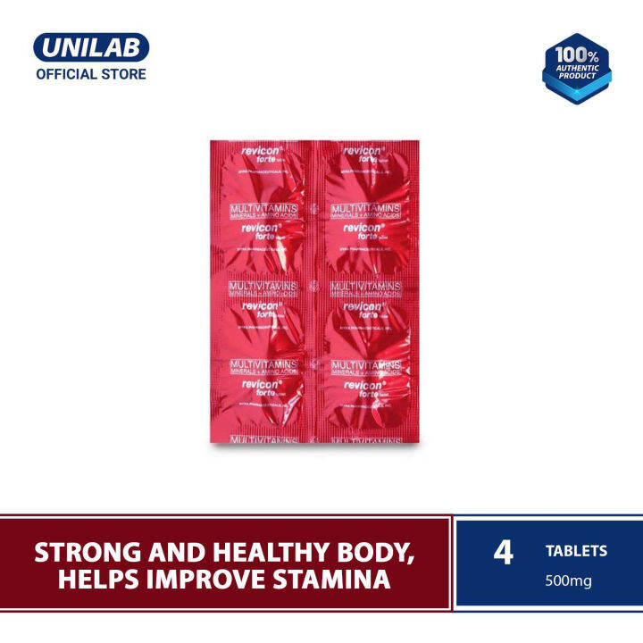Unilab Revicon Forte Multivitamins 4 Tablets - For Long-lasting ...
