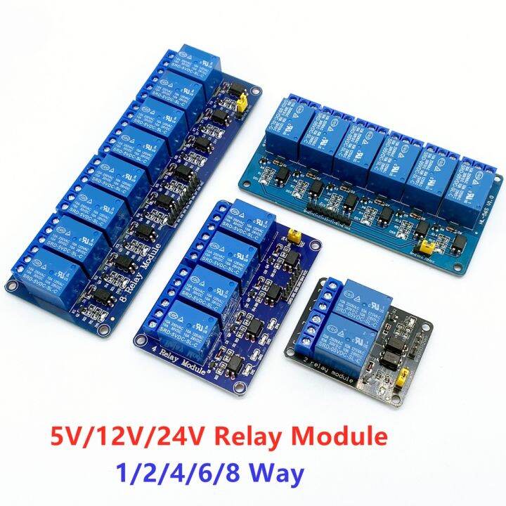 【CW】 5V 12V 24V 1 2 4 6 8 Channel Relay Module With Optocoupler Output ...