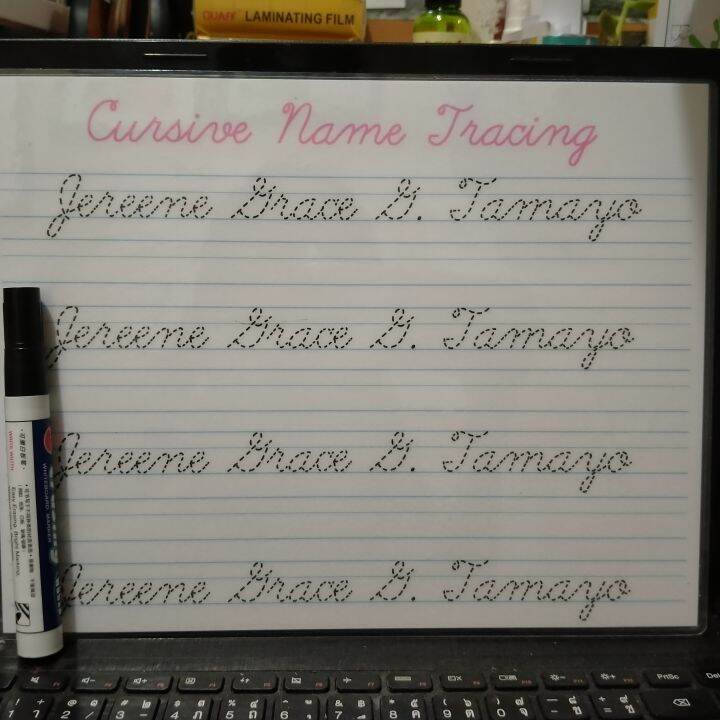 Laminated CURSIVE NAME Tracing Sheets (name & alphabet) | Lazada PH