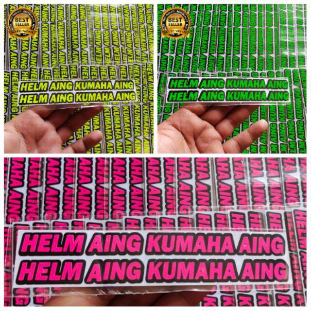 stiker CUTTING HELM AINK KUMAHA AINK kata kata buat visor kaca helm kyt nhk ink nolan zeus arai ...