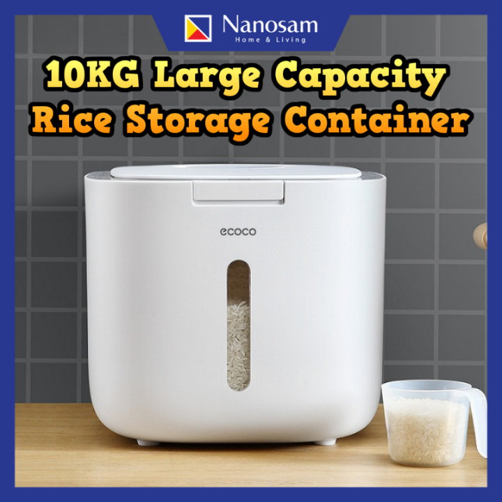 10KG Rice Storage Container Grains Bucket Insect Moisture Proof Sealed ...