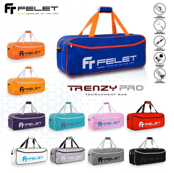 FELET New Trenzy PRO Thermal Badminton Racket Bag 100% Original by ...