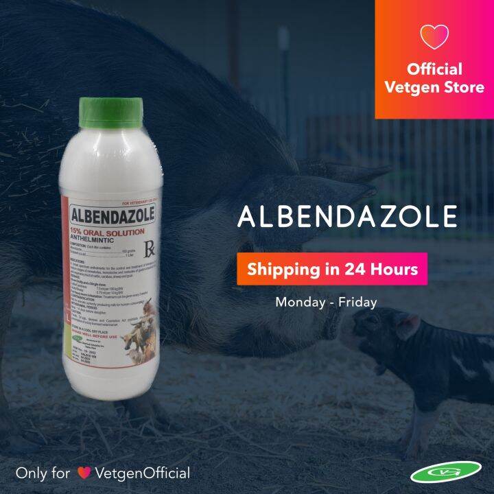 Albendazole 10% for Animals 1L | Oral Solution | Vet Product | Vetgen Official | Lazada PH