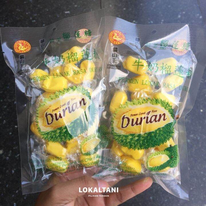 Permen Lunak Rasa Durian Musang King 120g / Permen Durian Musang King ...