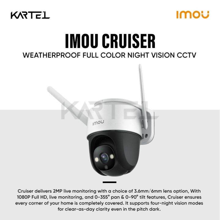 IMOU Cruiser 2MP SE1080p Ip67 Weatherproof Full color night vision CCTV ...