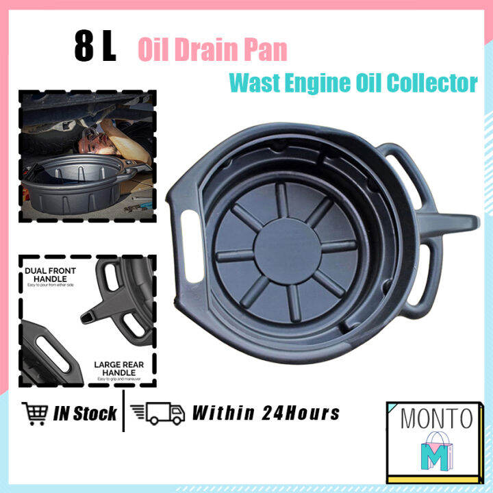 8L Oil Drain Pan Wast Engine Oil Collector Tank Gearbox Oil Trip Tray ...