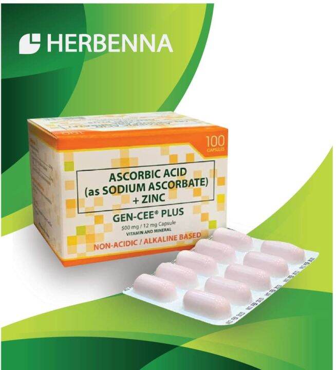 Gen-Cee Vitamin C with Zinc (100 Capsules) | Lazada PH