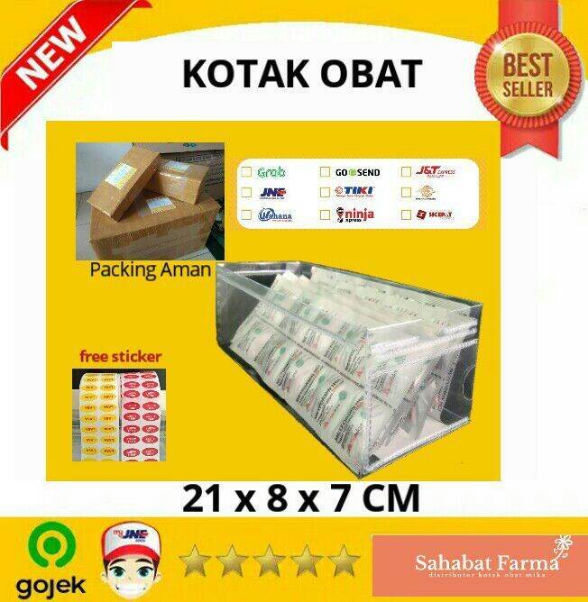 kotak obat apotek ukuran 20x8x7cm 150pcs | Lazada Indonesia