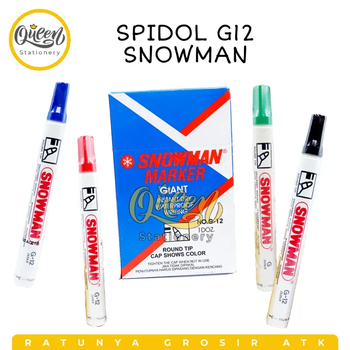 SPIDOL G12 PERMANENT SNOWMAN / SPIDOL PERMANEN / SPIDOL PAPAN | Lazada ...