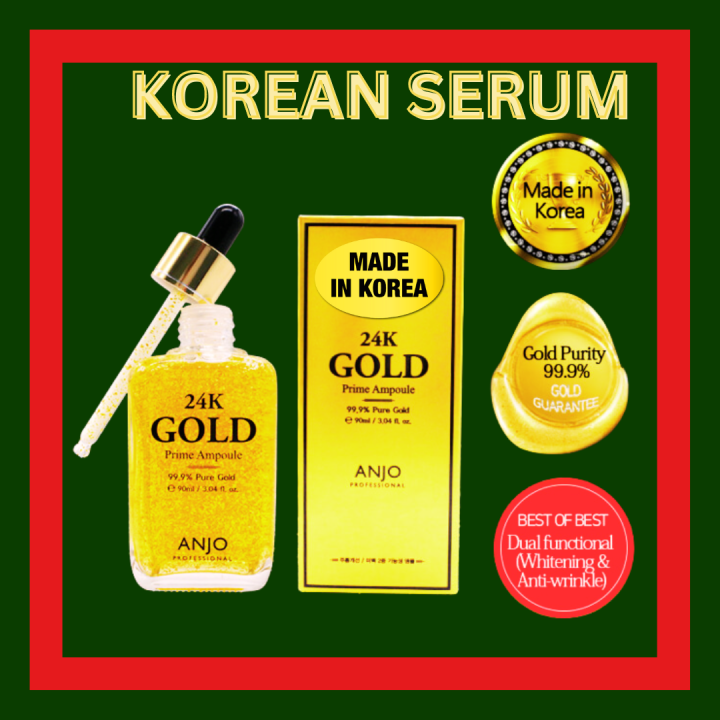 SERUM 24K GOLD Niacinamide + Hyaluronic Acid Sensitive Skin Formula SERUM 24K GOLD AMPOULE 90ml ...