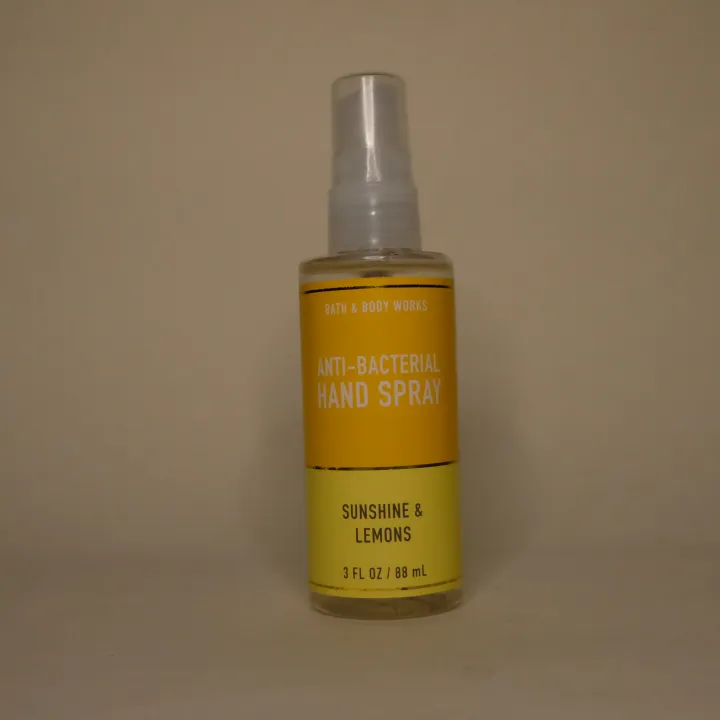 Bath & Body Works Sunshine & Lemons Anti-Bacterial Hand Spray 3 Fl Oz ...