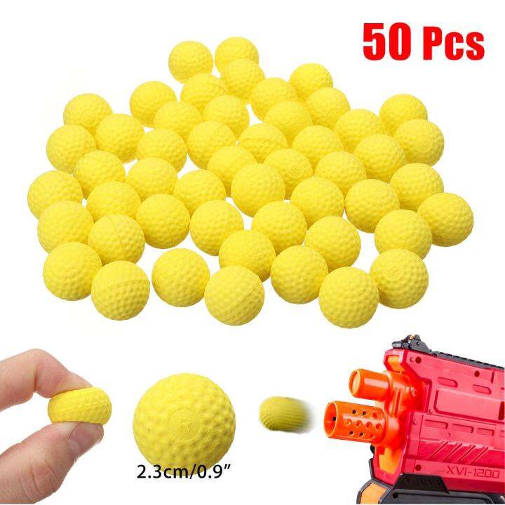 50x Round Refill Compatible Bullet Balls for Nerf Rival Apollo Zeus ...