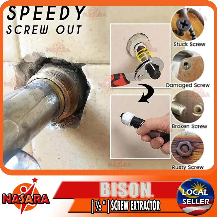 NASARA ~ HEAVY DUTY PIPE EXTRACTOR DAMAGE SCREW EXTRACTOR BOLT NUT ...