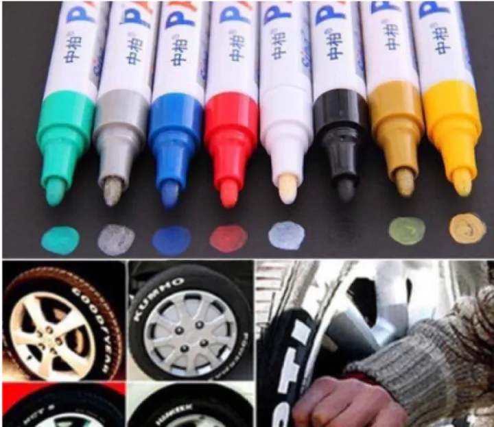 12 Colors Car Tire Rubber Tread Waterproof Permanent Paint Marker Pen ...