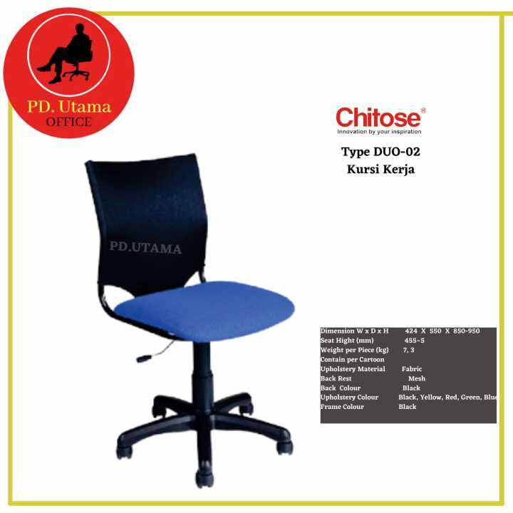 Kursi Putar Kantor Chitose Duo-02 Kursi Kerja Staff | Lazada Indonesia