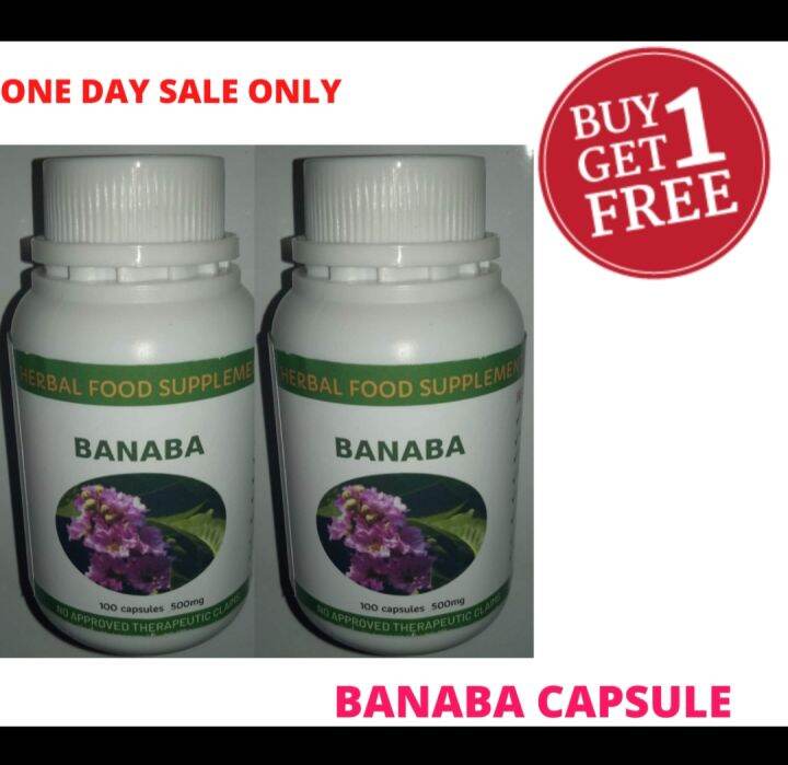 Banaba Herbal Capsules 100Capsules 500mg BUY 1 GET 1 FREE | Lazada PH