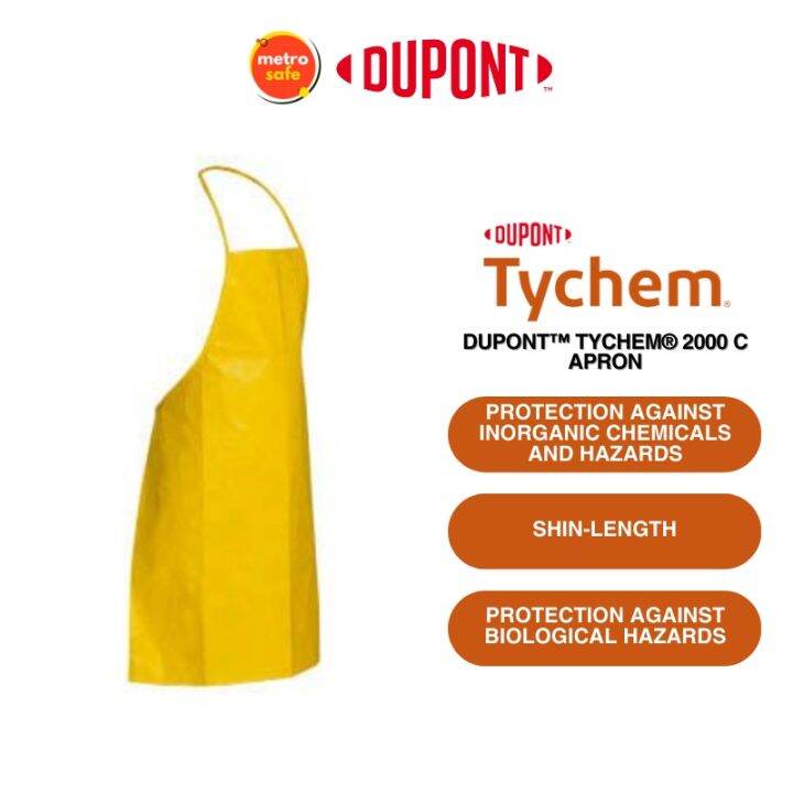 DuPont Tychem C 2000 Polymer Coated Chemical Protective Apron | Lazada PH
