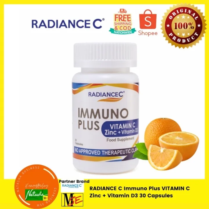 RADIANCE C IMMUNO PLUS VITAMIN C ZINC VITAMIN D3 30 Capsules MSE ...