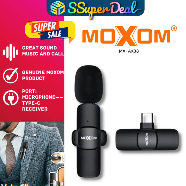 Moxom MX-AX38 VoiceClip Wireless Microphone ——Type-C Receiver | Lazada Moxom MX-AX38 VoiceClip Wireless Microphone ——Type-C Receiver | Lazada