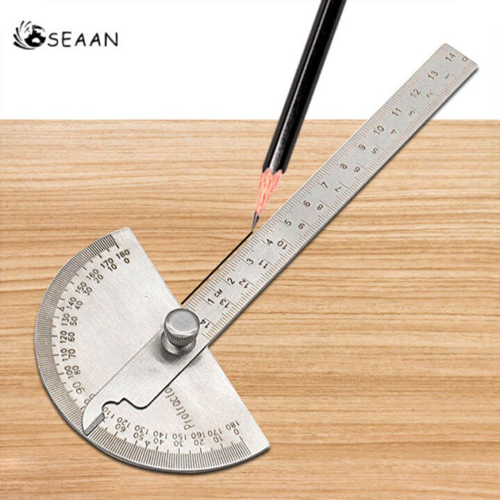 1PC Protractor Angle Ruler Stainless Steel Goniometer Dividing Gauge ...