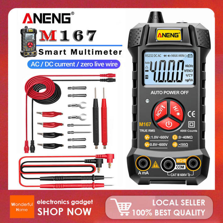 【Philippine spot】ANENG M167 Digital Multimeter 4000 Counts AC/DC ...