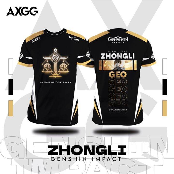 2022 AXGG "Genshin Impact - Zhongli Gaming T-Shirt | Lazada PH