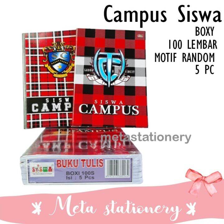 Buku Tulis Siswa Campus / Boxy 100 Lembar ( 1 Pack ) | Lazada Indonesia
