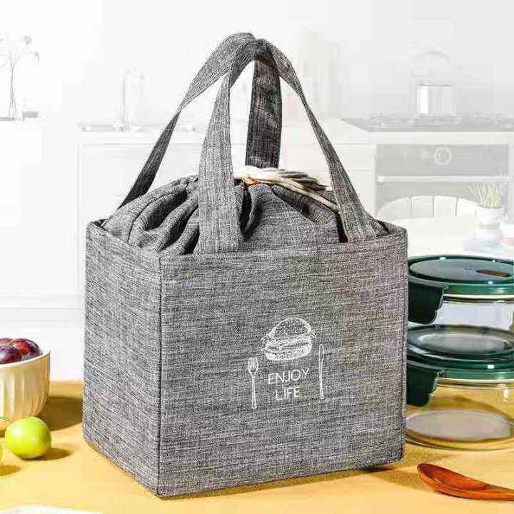 Thermal Waterproof Lunch Bag Insulated Drawstring Bag | Lazada PH