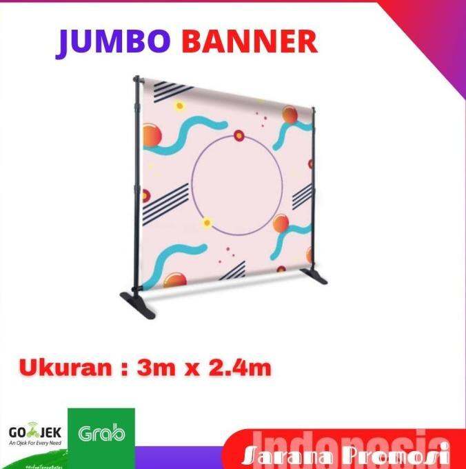 Diskon Backwall Stand - Jumbo Banner - Hitam/Bendera Merah Putih ...