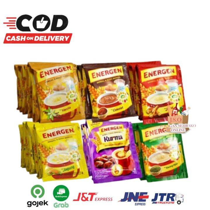 Mayora Energen Sereal Susu Berenergi Cereal Vanila Cokelat Kacang Hijau ...