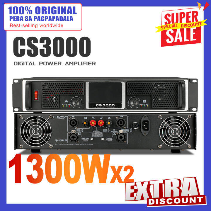 【COD】CS3000 Two Channel Audio Amplifier 8 Ohm 1300 Watt Class H ...