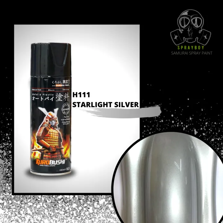H111* STARLIGHT SILVER SAMURAI SPRAY PAINT 400ML (Honda Color) | Lazada PH