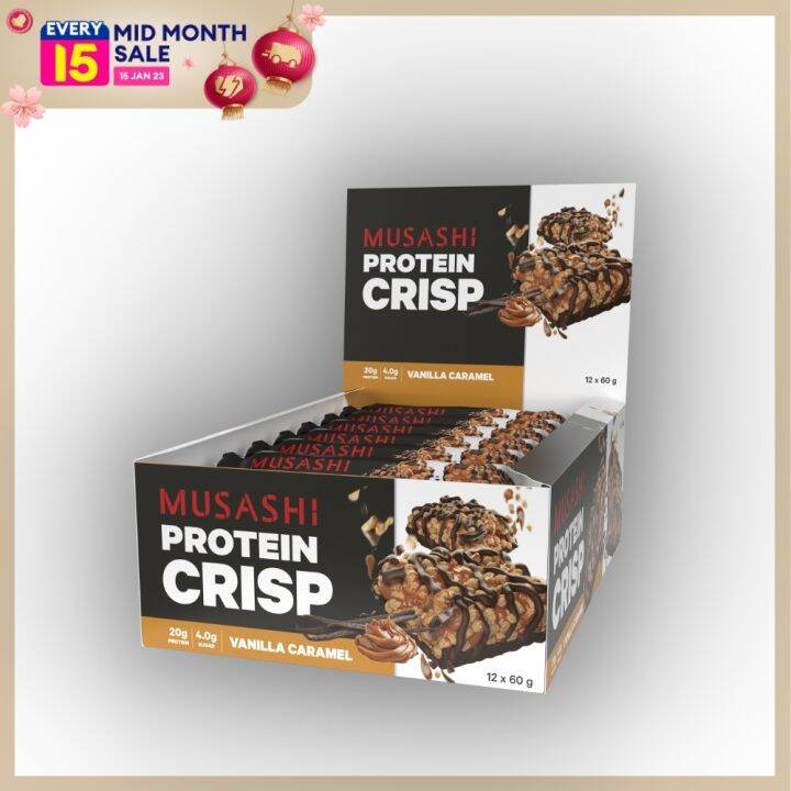 New ! Musashi Protein Crisp โปรตีนแท่งกรุบกรอบ โปรตีน 20 กรัม | Lazada ...