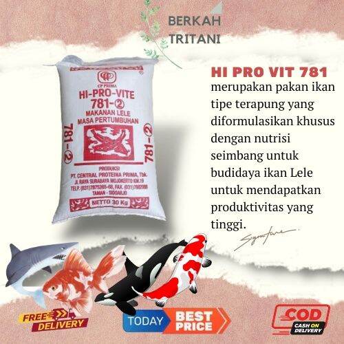 HI-PRO-VITE 781-1, -2, -3 (3kg) Pakan Ikan Konsumsi Protein 31-33% | Lazada Indonesia