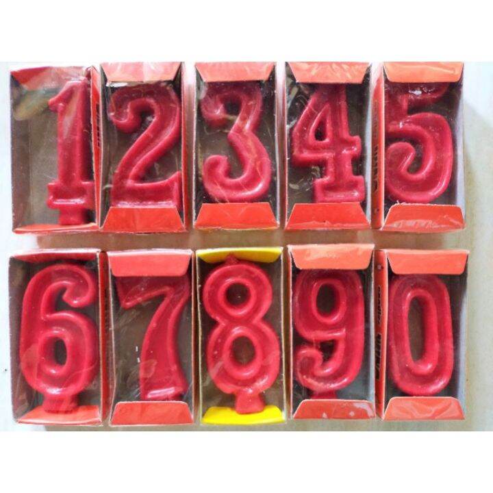 Lilin Angka / Nomor Polos Warna Merah | Lazada Indonesia