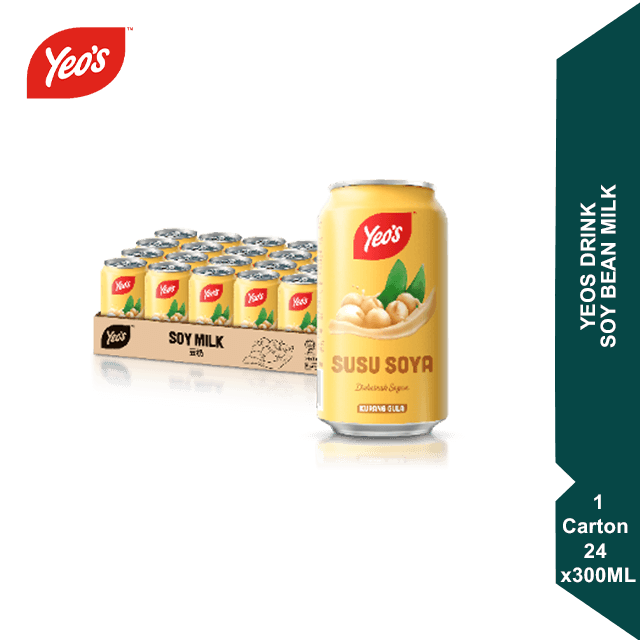 YEO'S Asian Drinks Soya Bean (24 x 300ml) x 1 Carton [KL & Selangor Delivery Only] | Lazada