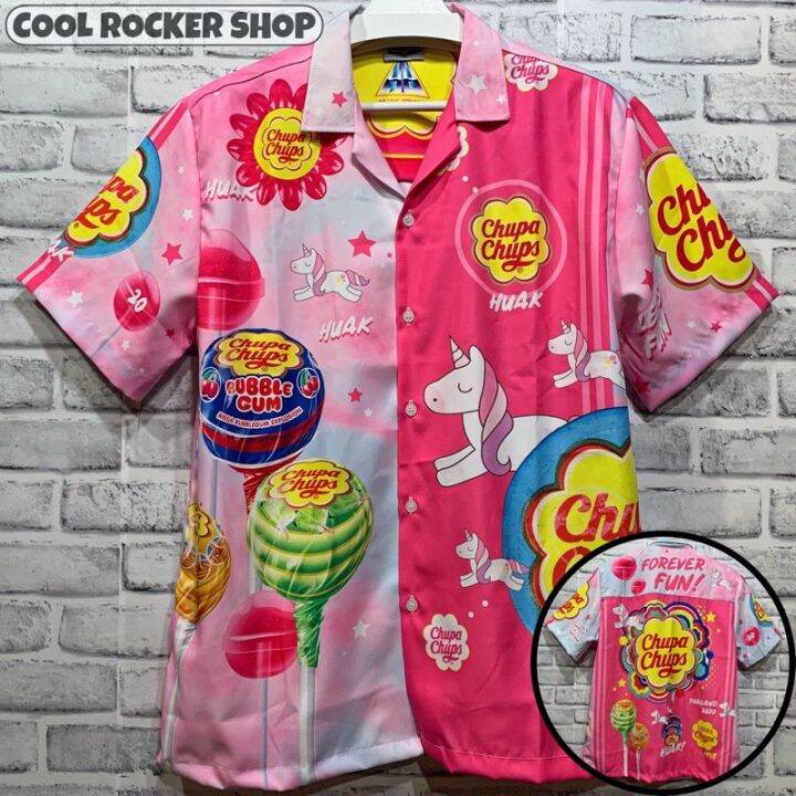 Cool Rocker : เชิ๊ตทรงโอเวอร์ไซส์ ลายจูปาจุ๊บ | Lazada.co.th