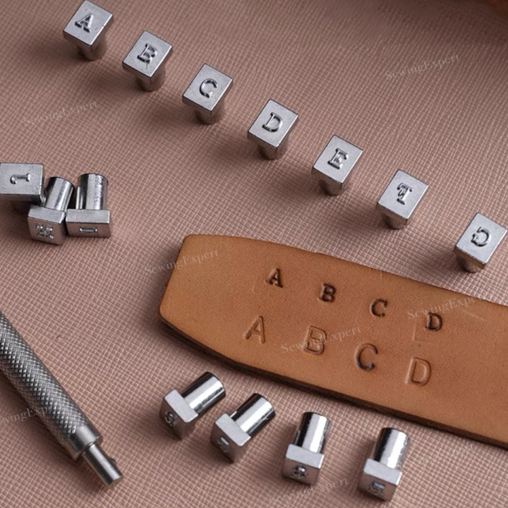 36pcs Alat Emboss Press Kulit Huruf Alfabet dan Angka Bahan Campuran ...