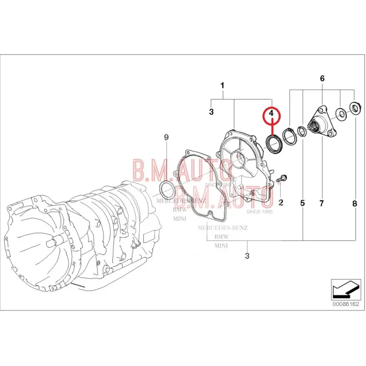 ซีลท้ายเกียร์ BMW E46 GM 24137514548 ลูกค้าไม่มั่นใจทักแชทก่อนสั่งนะคะ ...