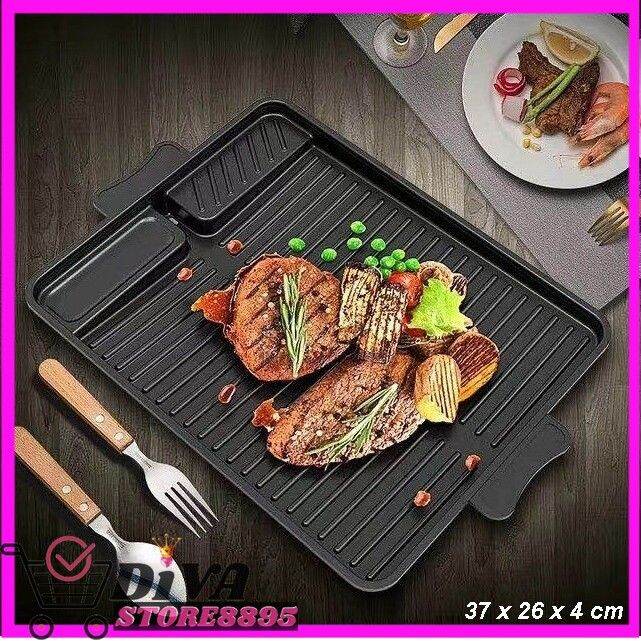 PANGGANGAN KOTAK Korean Grill Pan Barbeque Alat Pemanggang 37 cm Untuk ...