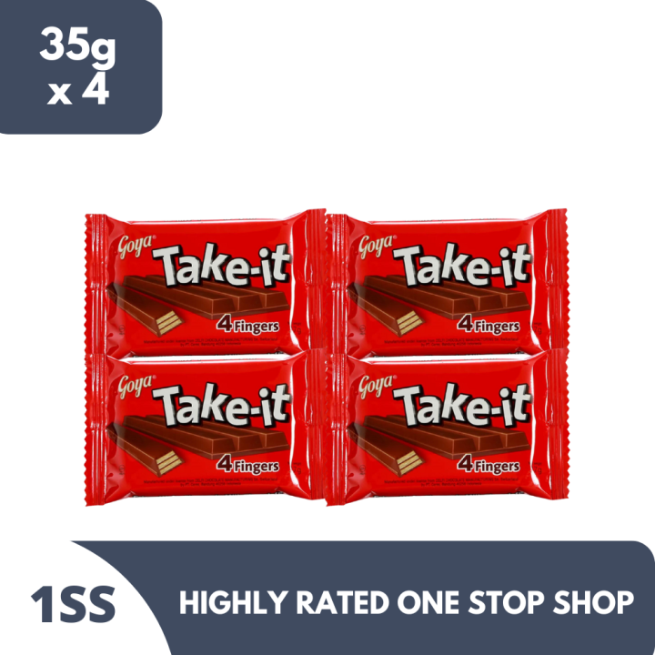 Goya Take-It Milk Chocolate 4 Fingers 35g x 4 | Lazada PH
